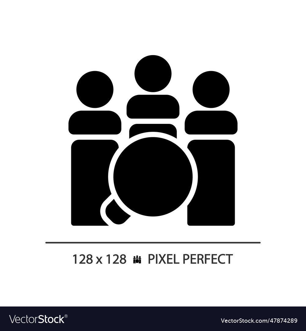 2d customer analysis solid icon Royalty Free Vector Image