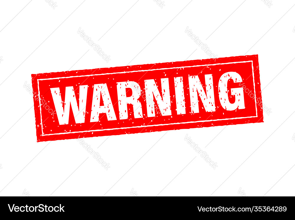 Icon with red warning stamp speech bubble Vector Image