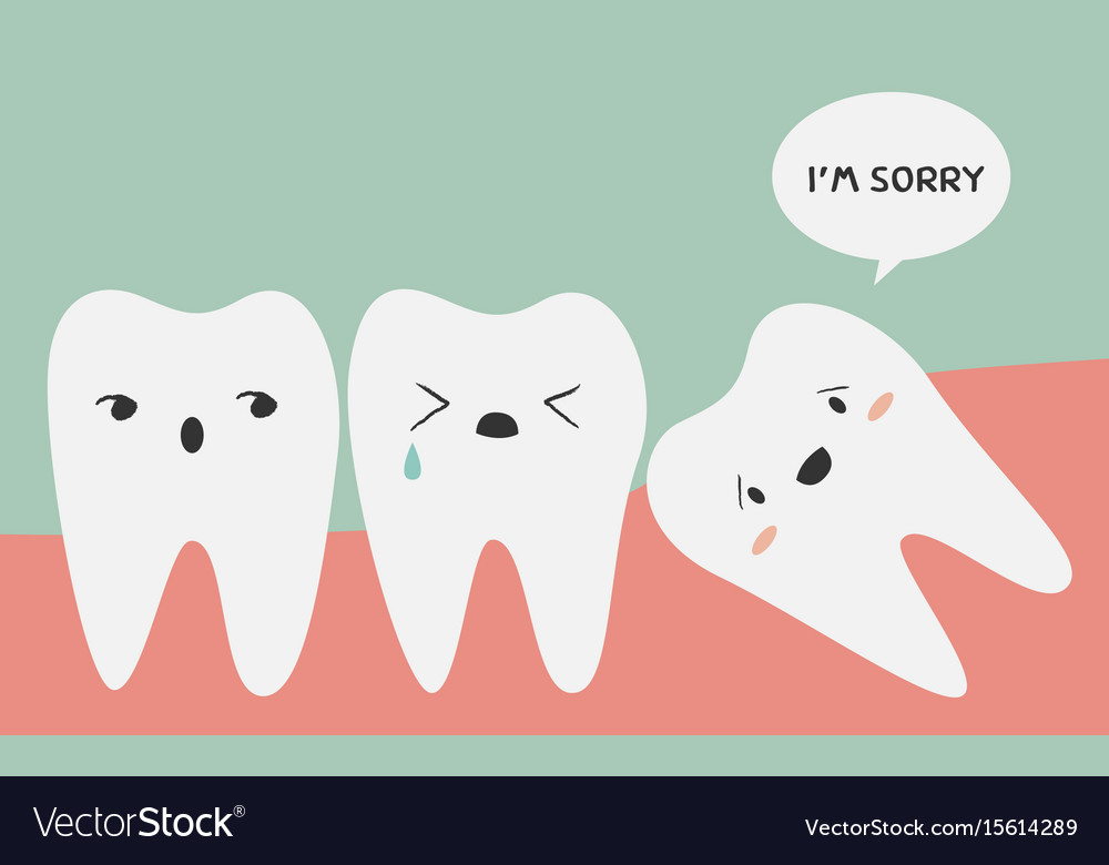 Impacted tooth Royalty Free Vector Image - VectorStock Impacted tooth Royalty Free Vector Image - VectorStock