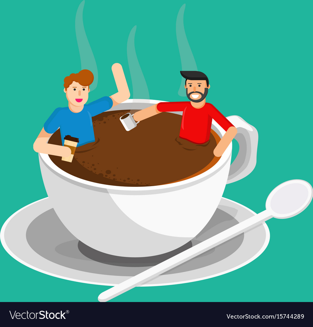 Meeting coffee Royalty Free Vector Image - VectorStock