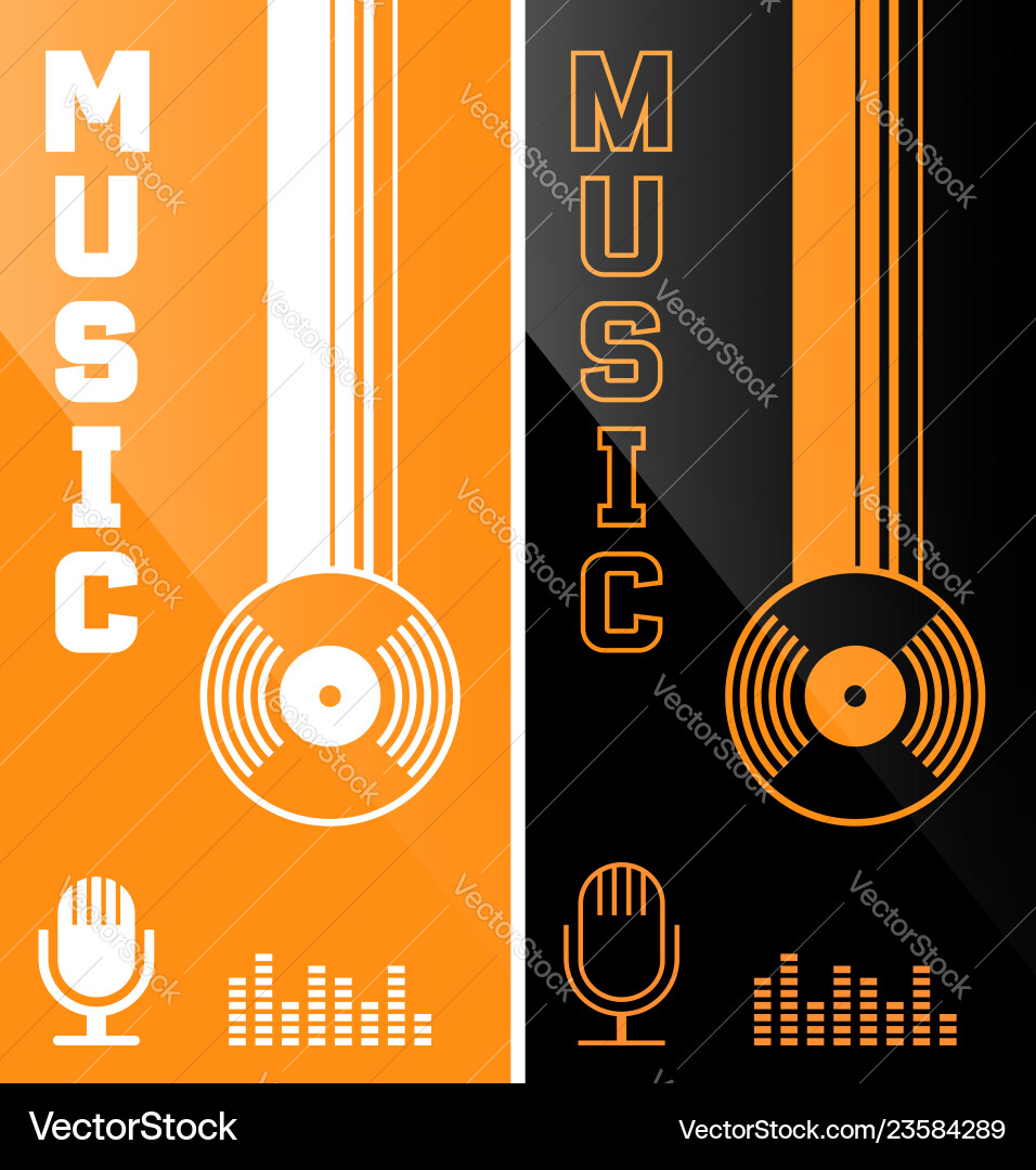 Music banner or flyer design Royalty Free Vector Image