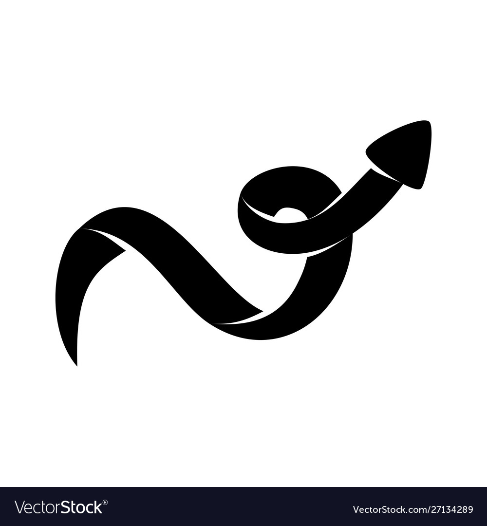 Target way arrow direction black color isolated Vector Image