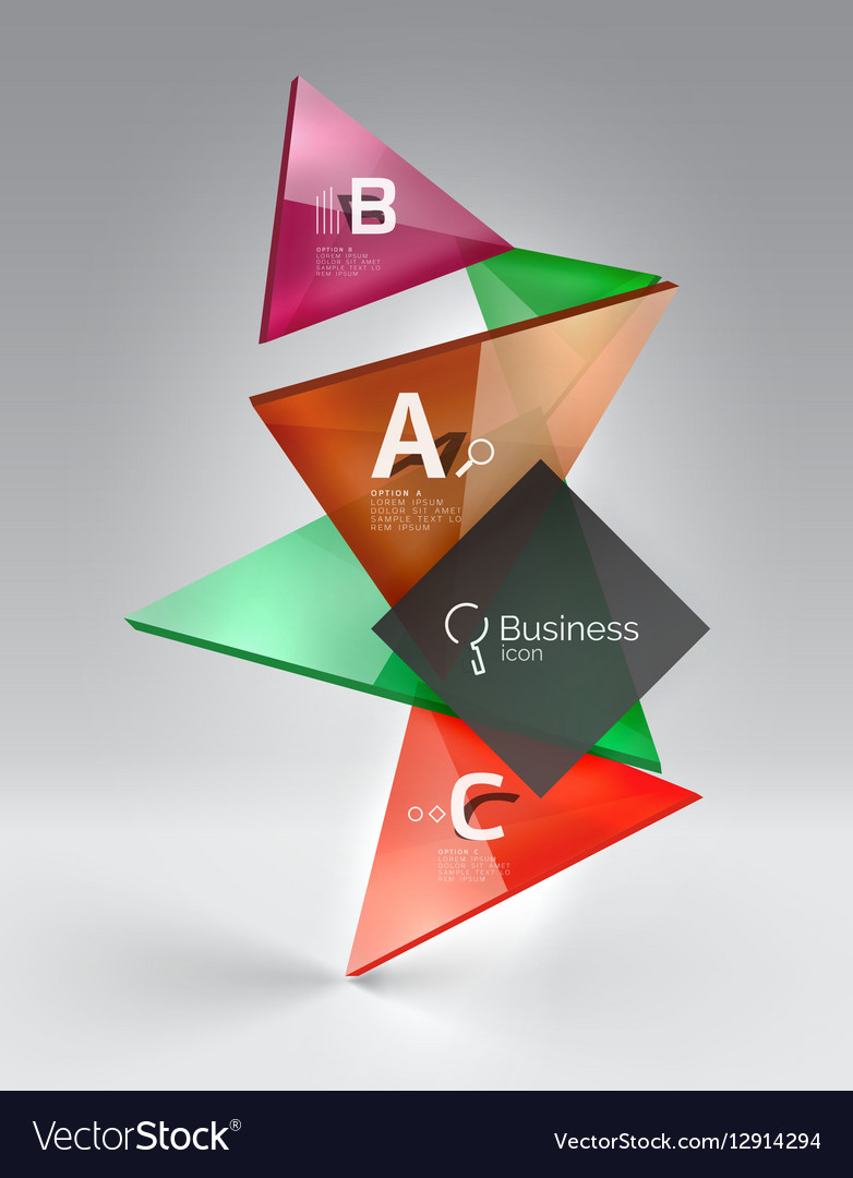 3d triangle abstract background Royalty Free Vector Image