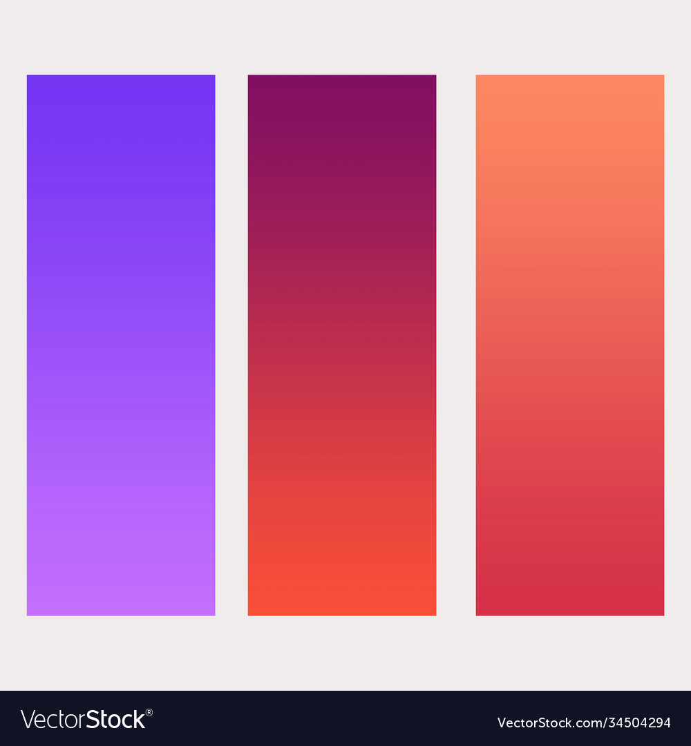 Abstract set color blurred gradient background Vector Image