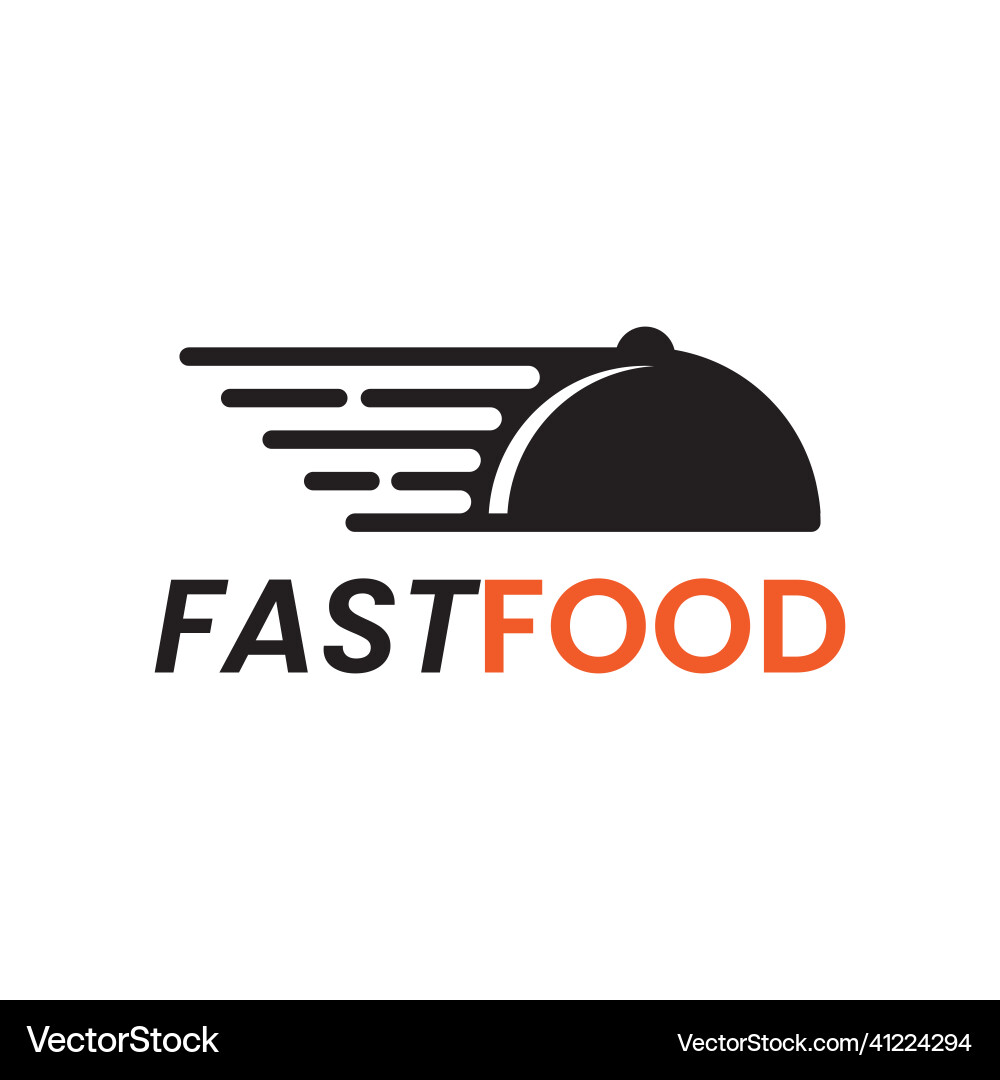 Fast food logo design Royalty Free Vector Image