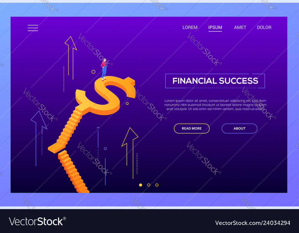 Financial success - modern isometric Royalty Free Vector Financial success - modern isometric Royalty Free Vector
