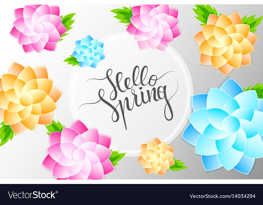 Hello spring 1 Royalty Free Vector Image - VectorStock
