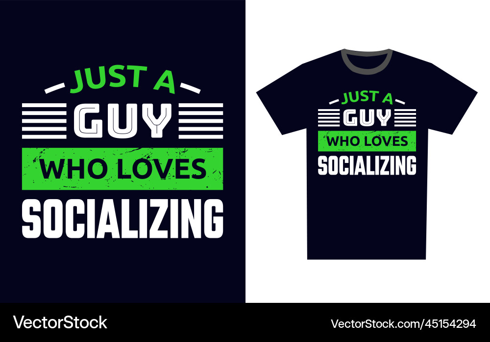 Socializing t shirt design template Royalty Free Vector