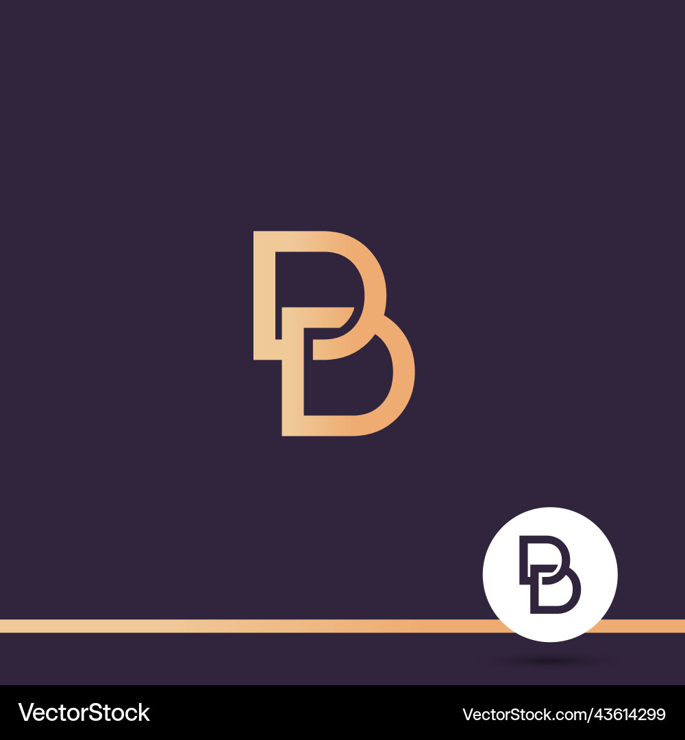 Elegant letter db logo design concept Royalty Free Vector
