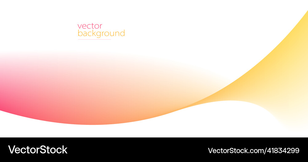 Flowing color curve shape with soft gradient Vector Image