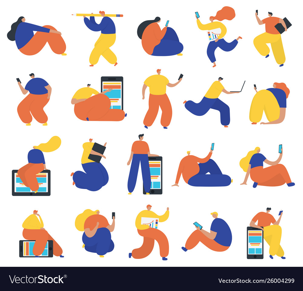Set business people flat icons flat style Vector Image Set business people flat icons flat style Vector Image