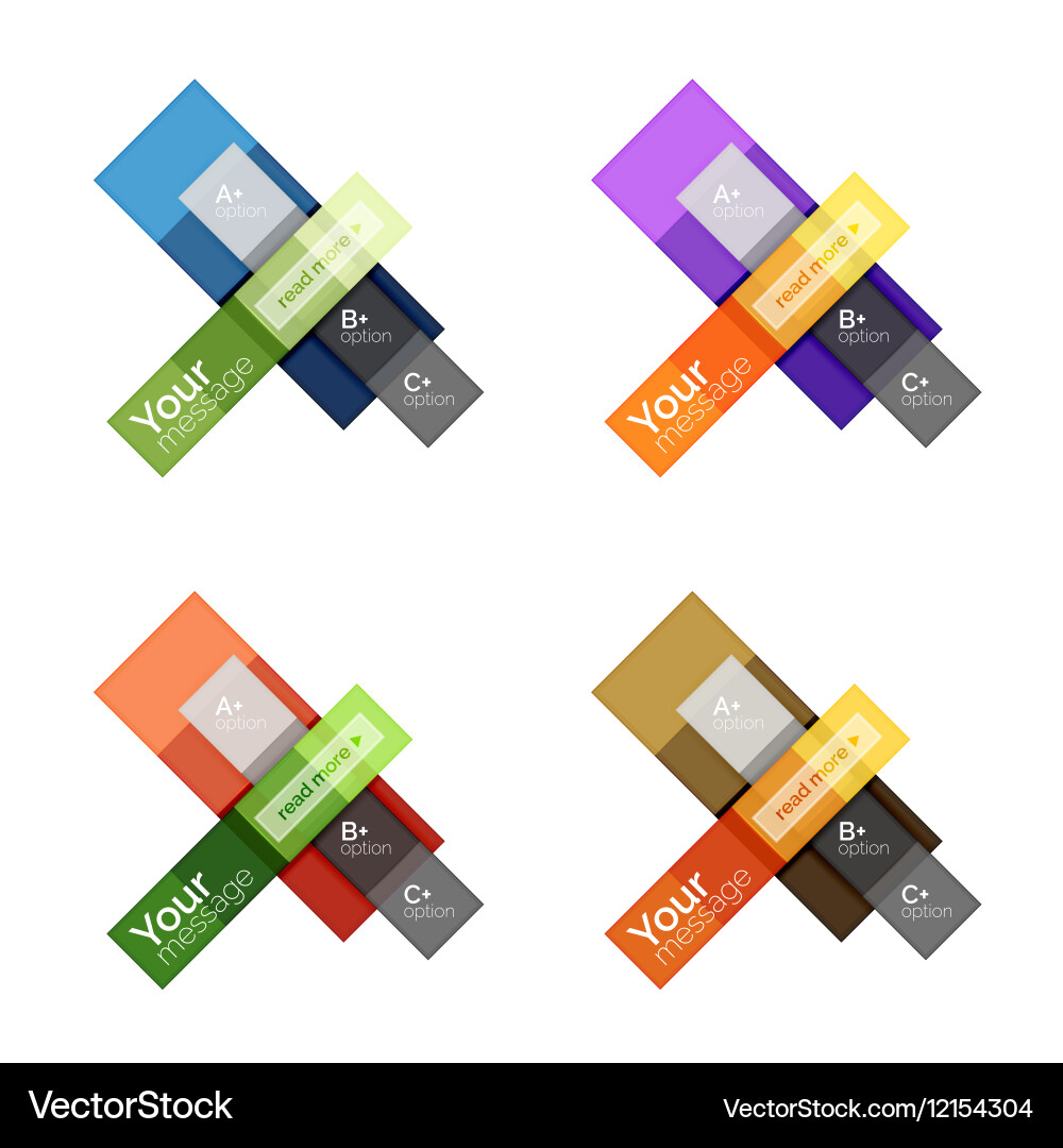 Color stripes infographics templates Royalty Free Vector