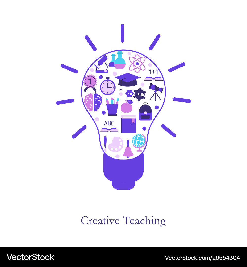 Creative teaching Royalty Free Vector Image - VectorStock