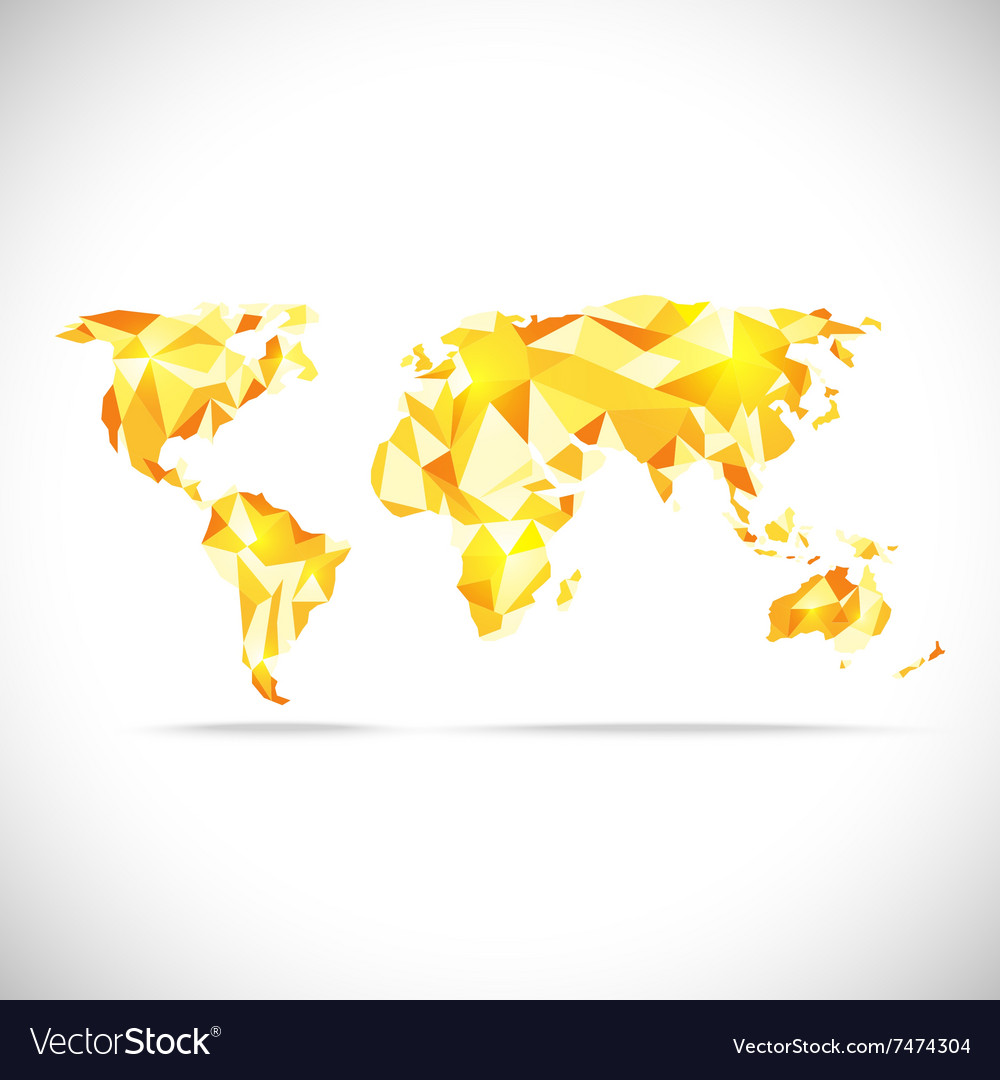 World map polygonal precision low-poly Royalty Free Vector World map polygonal precision low-poly Royalty Free Vector
