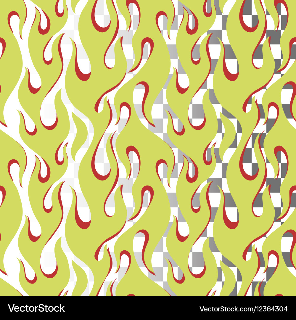 Yellow flames seamless pattern Royalty Free Vector Image