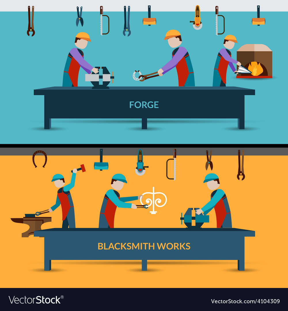 Blacksmith Workshop Royalty Free Vector Image - VectorStock