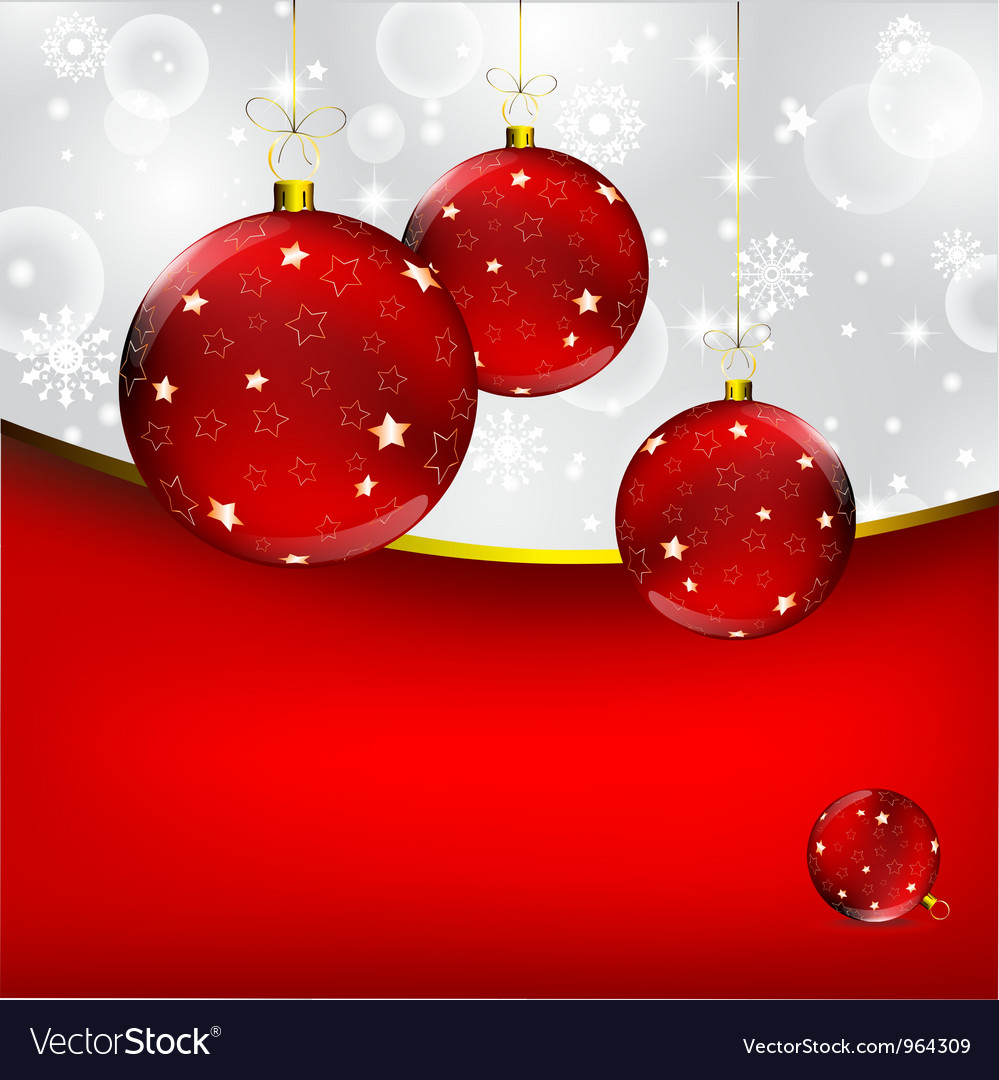Christmas baubles background Royalty Free Vector Image