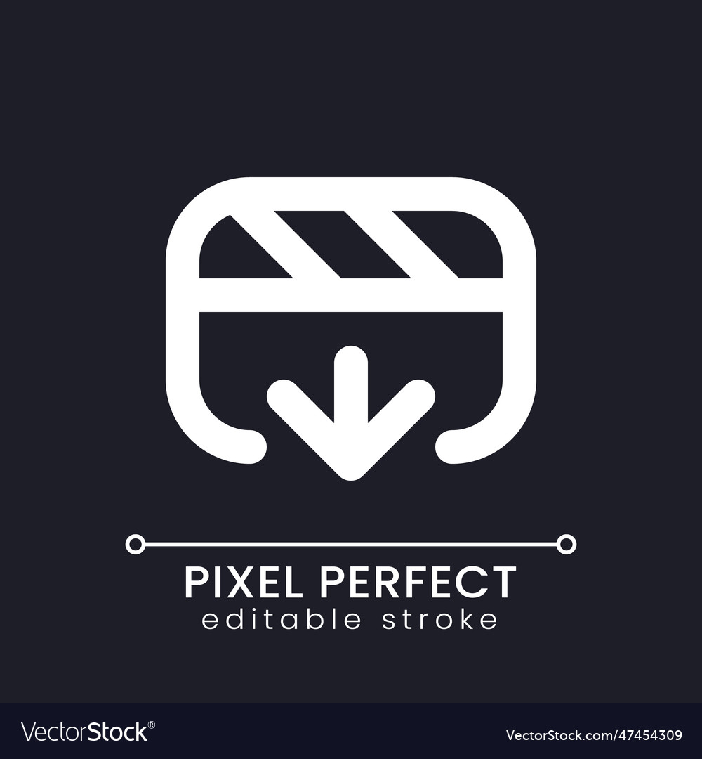 Import video file pixel perfect white linear ui Vector Image Import video file pixel perfect white linear ui Vector Image