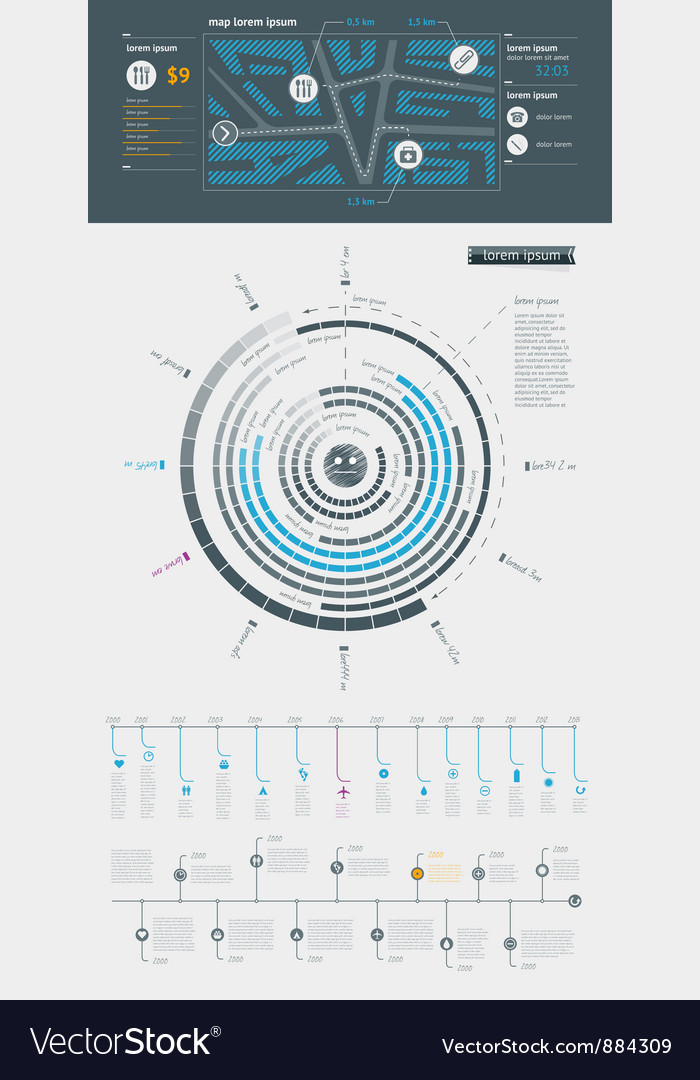 Menu Infographics Elements Royalty Free Vector Image