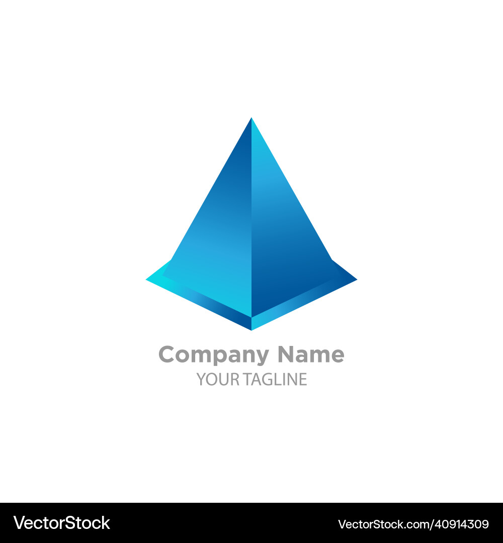 Prism logo icon designtriangle pyramid abstract Vector Image