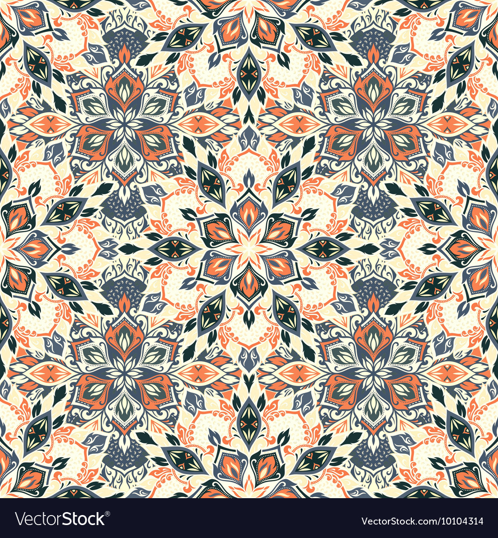 Boho flower pattern Royalty Free Vector Image - VectorStock