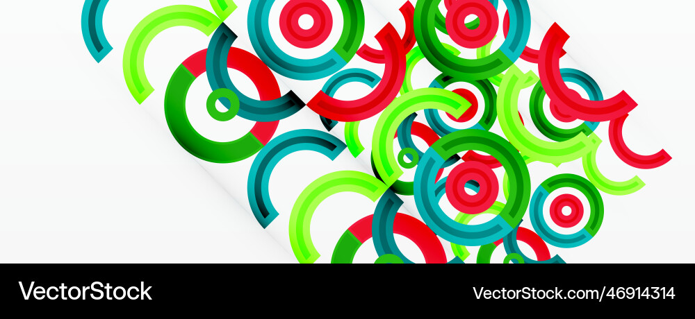 Colorful circle abstract background with vibrant Vector Image