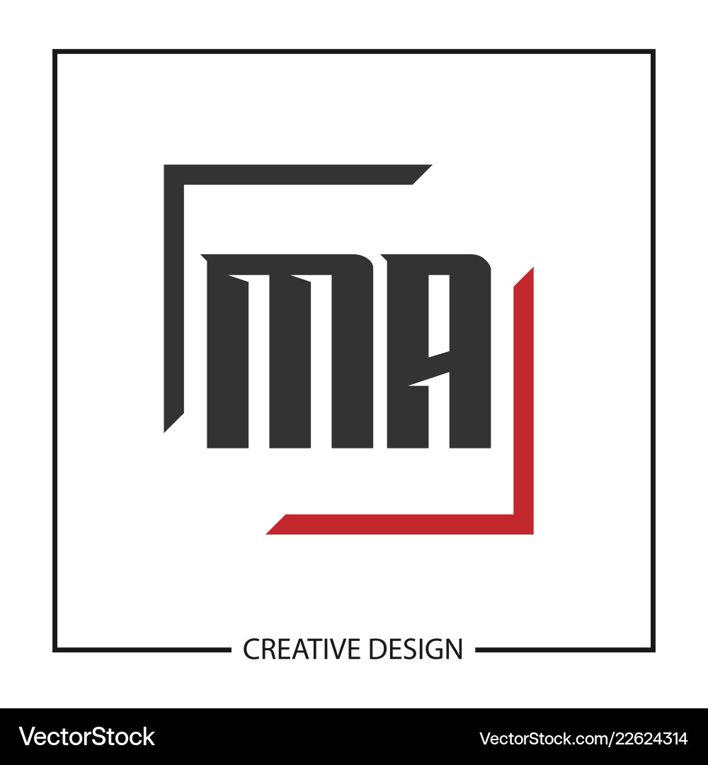 Initial letter ma logo template design Royalty Free Vector
