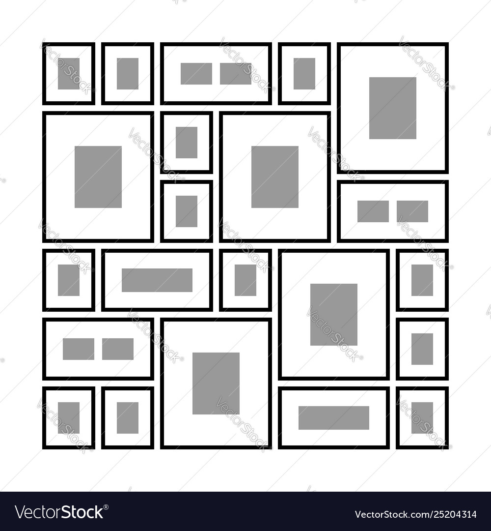 Rectangular frames on wall Royalty Free Vector Image