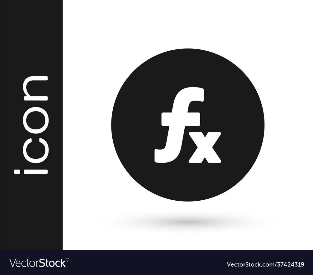 Black function mathematical symbol icon isolated Vector Image