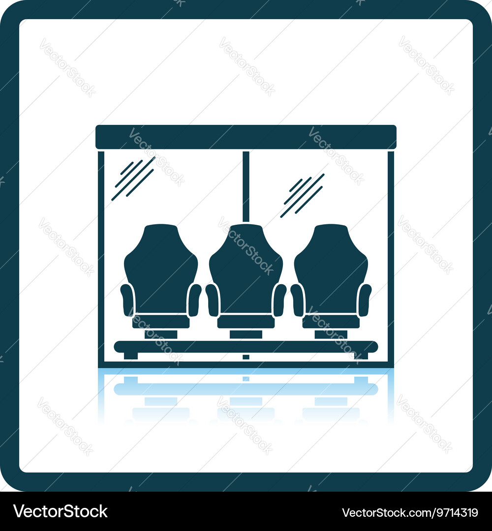 Icon football players bench Royalty Free Vector Image