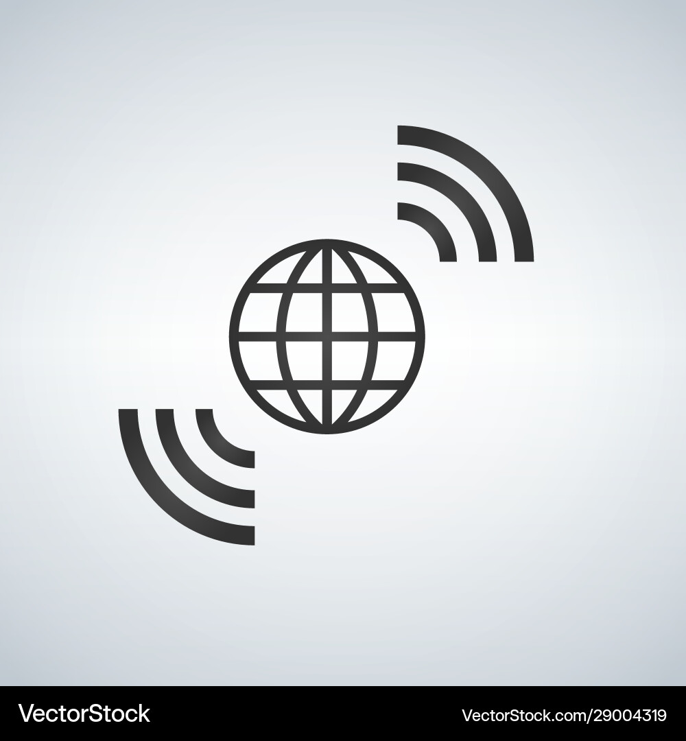 Wireless world wifi earth broadband symbol Vector Image