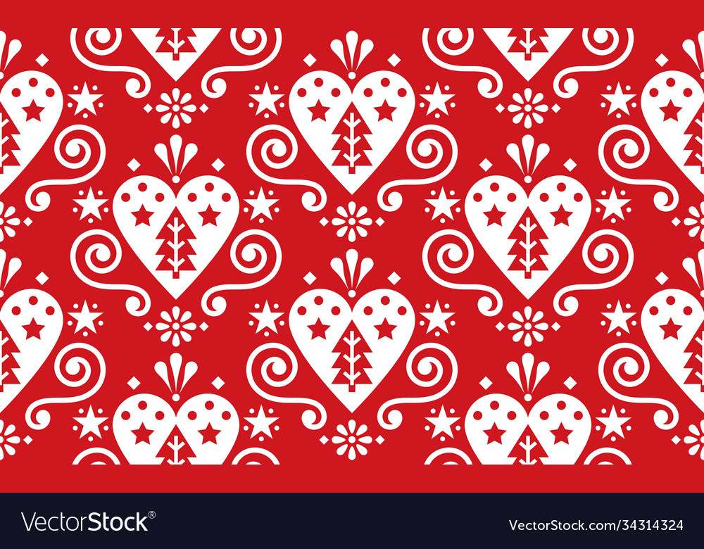 Christmas scandinavian folk pattern Royalty Free Vector Christmas scandinavian folk pattern Royalty Free Vector