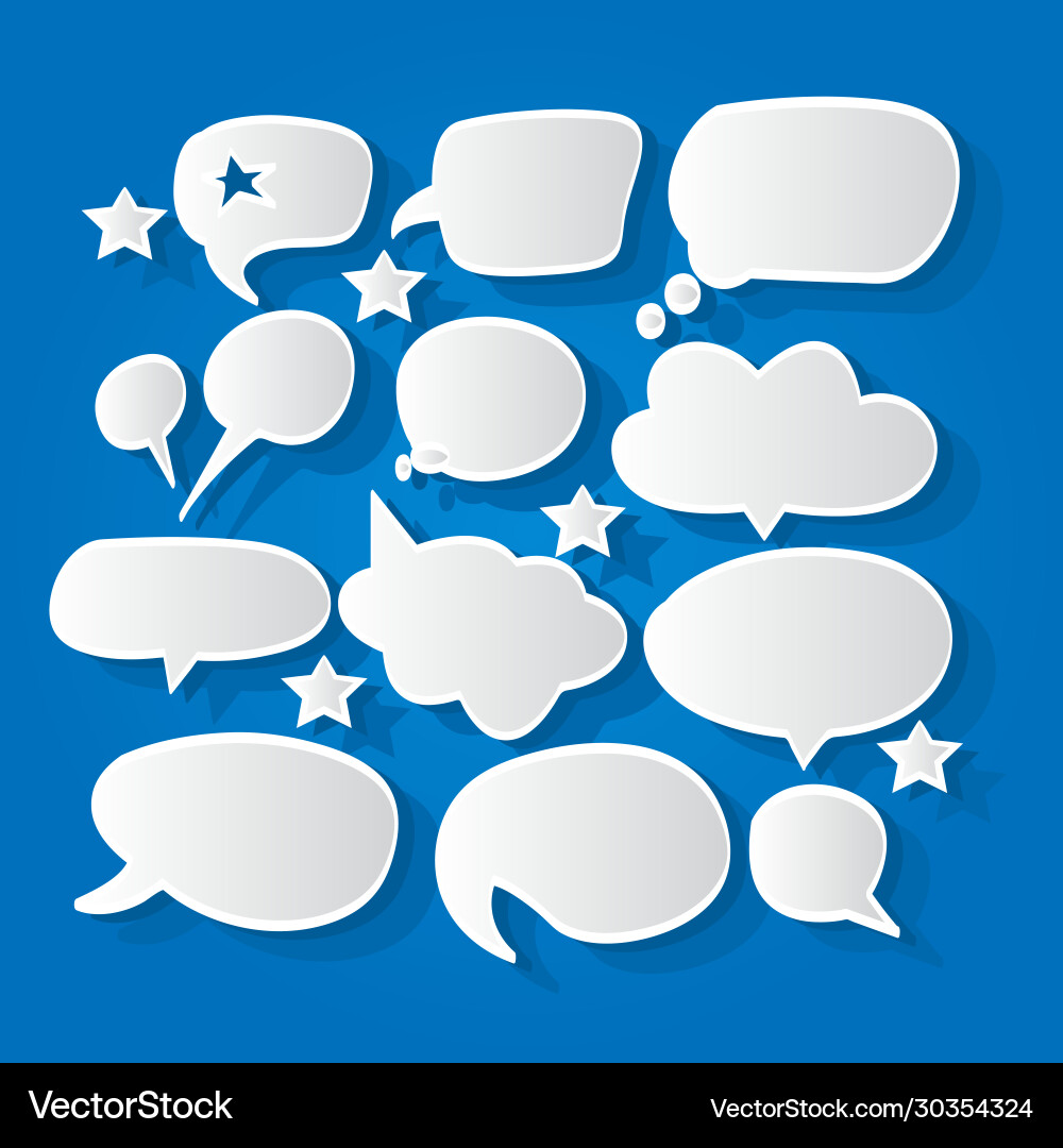 Comic bubble speech balloons cartoon Royalty Free Vector