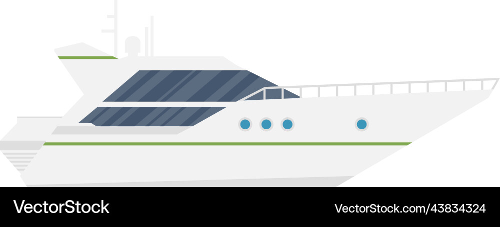 Fast speed yacht luxury expensive ship icon Vector Image
