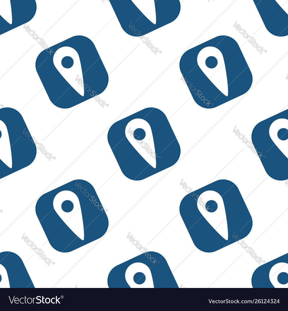 Location icon seamless pattern map pointer Vector Image