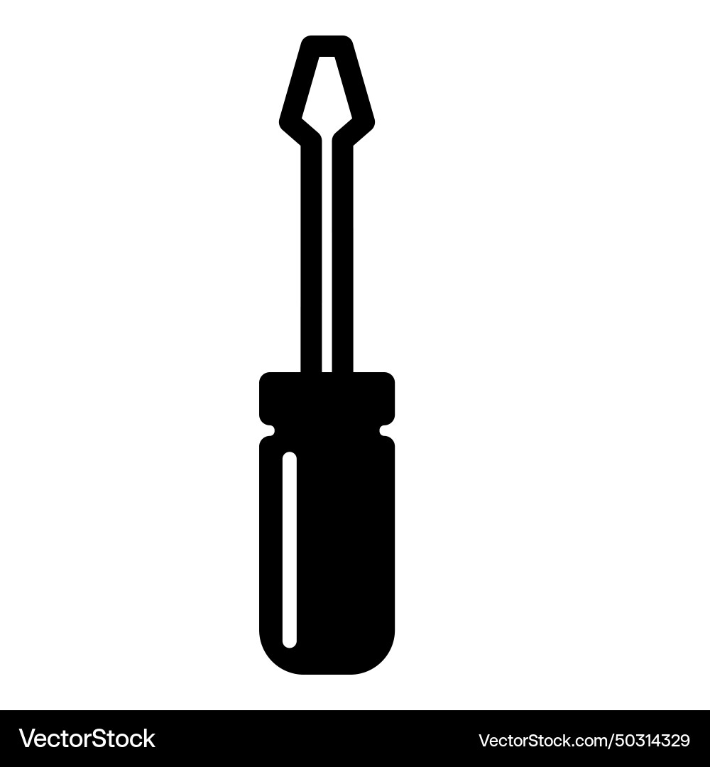 Screwdriver flat icon isolated on white background