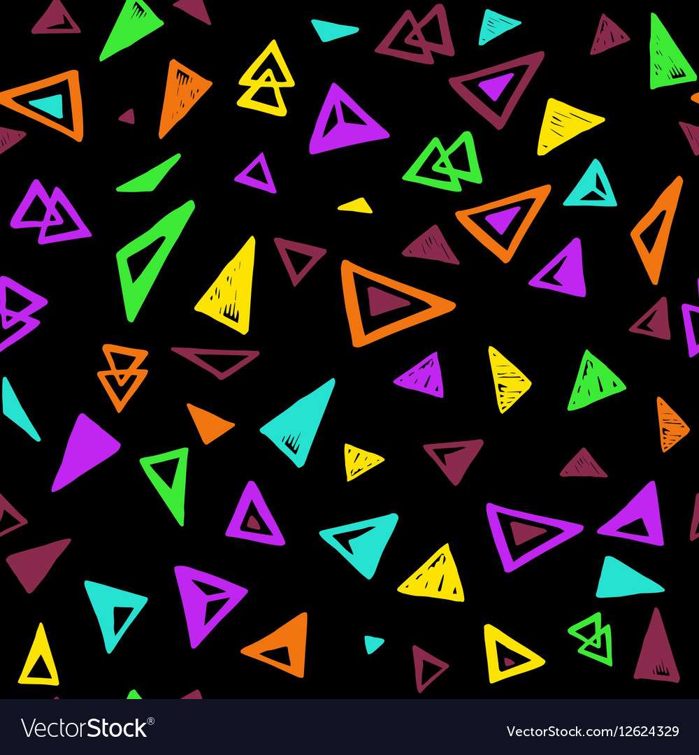 Seamless pattern with colorful triangles Vector Image