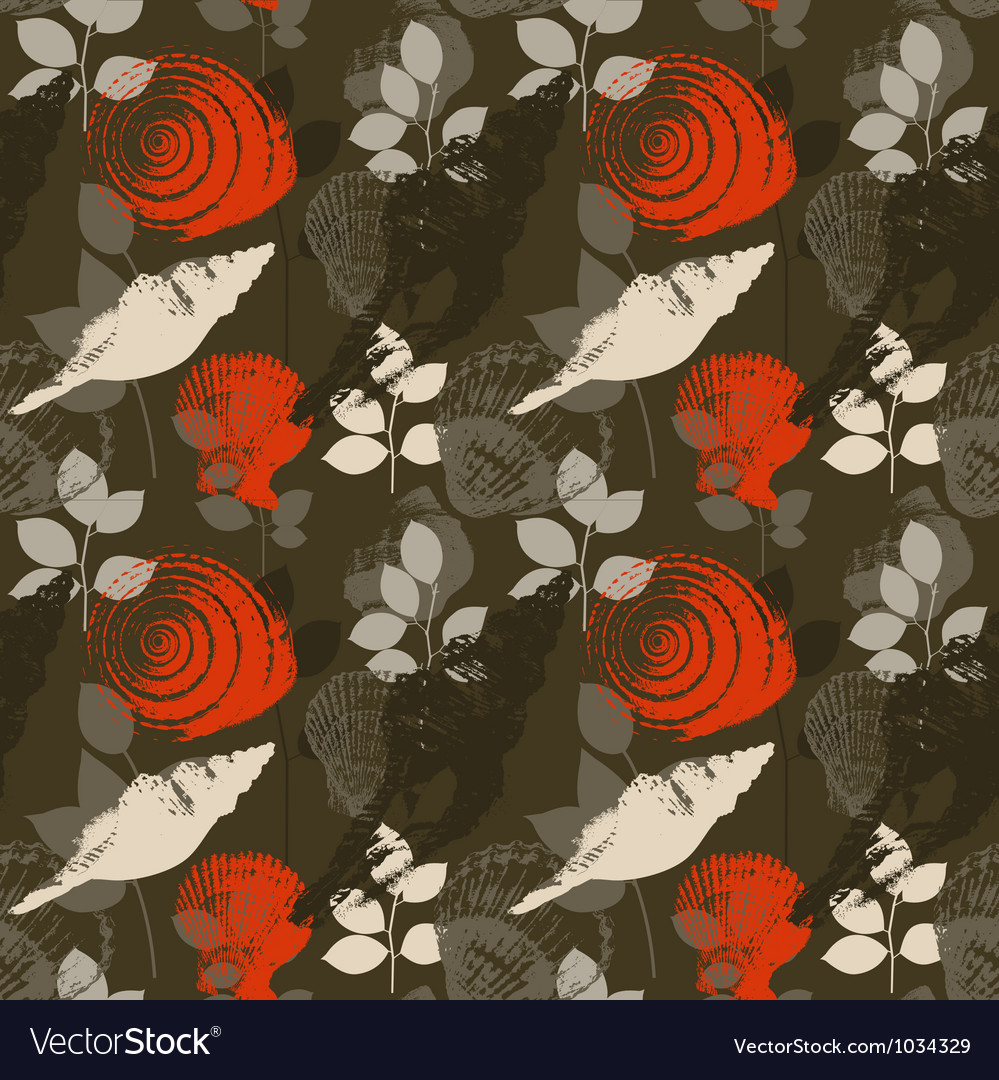 Shells pattern Royalty Free Vector Image - VectorStock