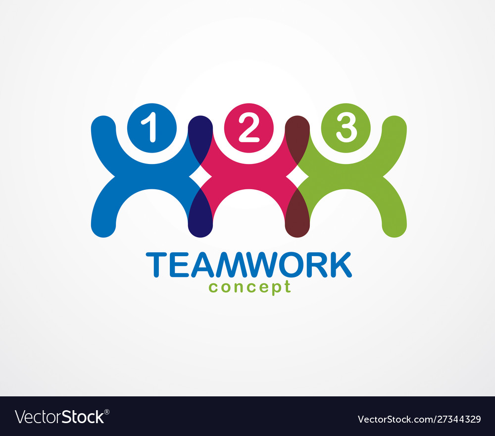 Teamwork and friendship concept created Royalty Free Vector