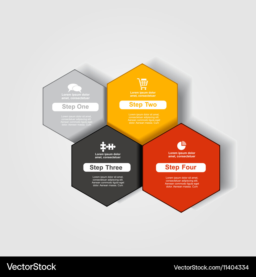 Infographic template with elements and icons Vector Image