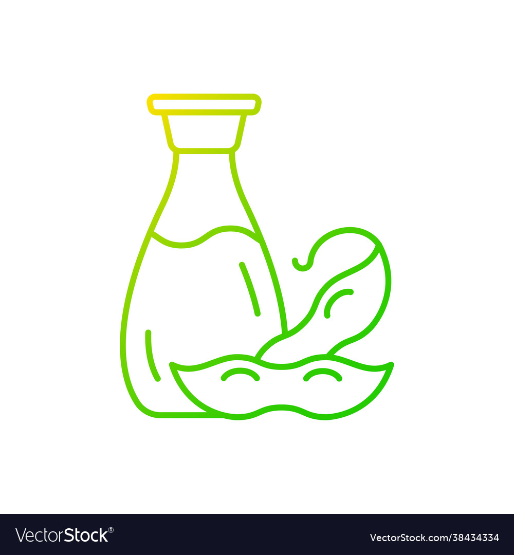 Soy sauce gradient linear icon Royalty Free Vector Image Soy sauce gradient linear icon Royalty Free Vector Image