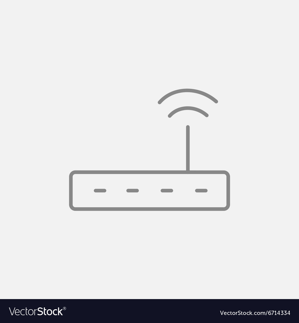 Wireless router line icon Royalty Free Vector Image Wireless router line icon Royalty Free Vector Image