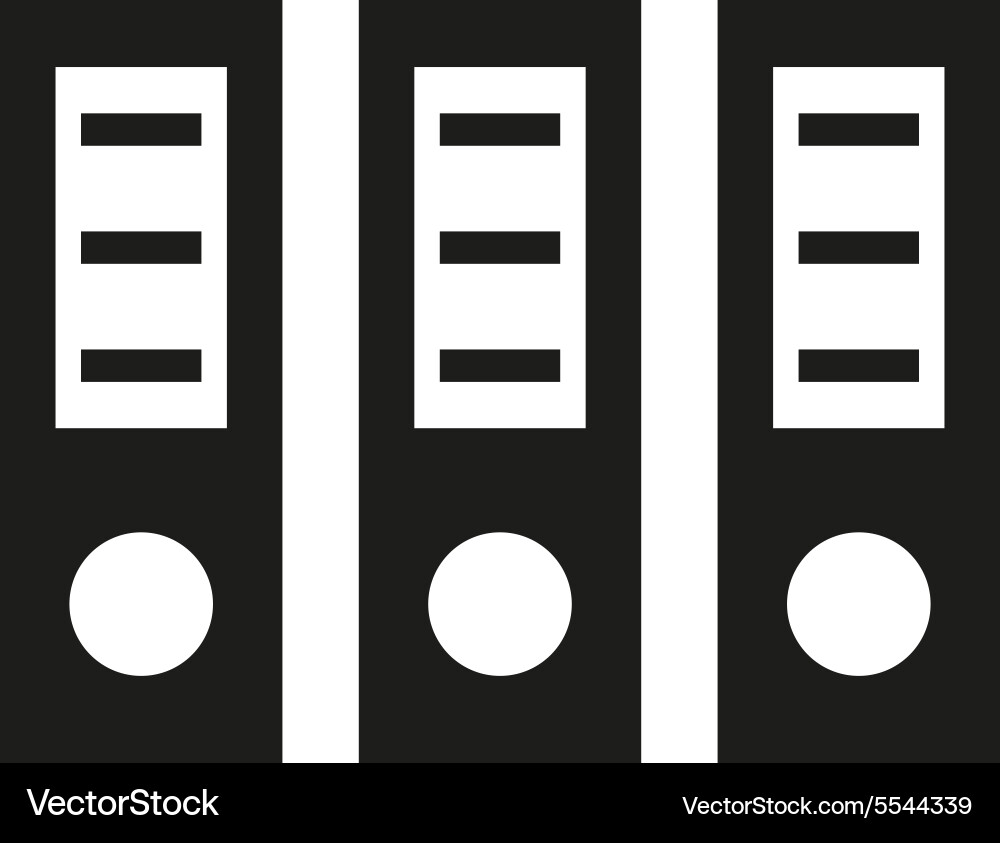Archive folder icon document and data Royalty Free Vector