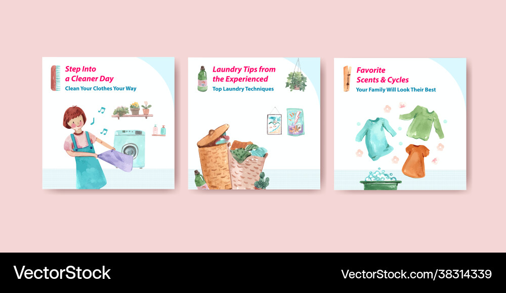 Daily life ads template design for brochure Vector Image