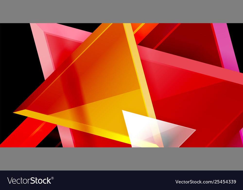 Dynamic triangle composition abstract background Vector Image