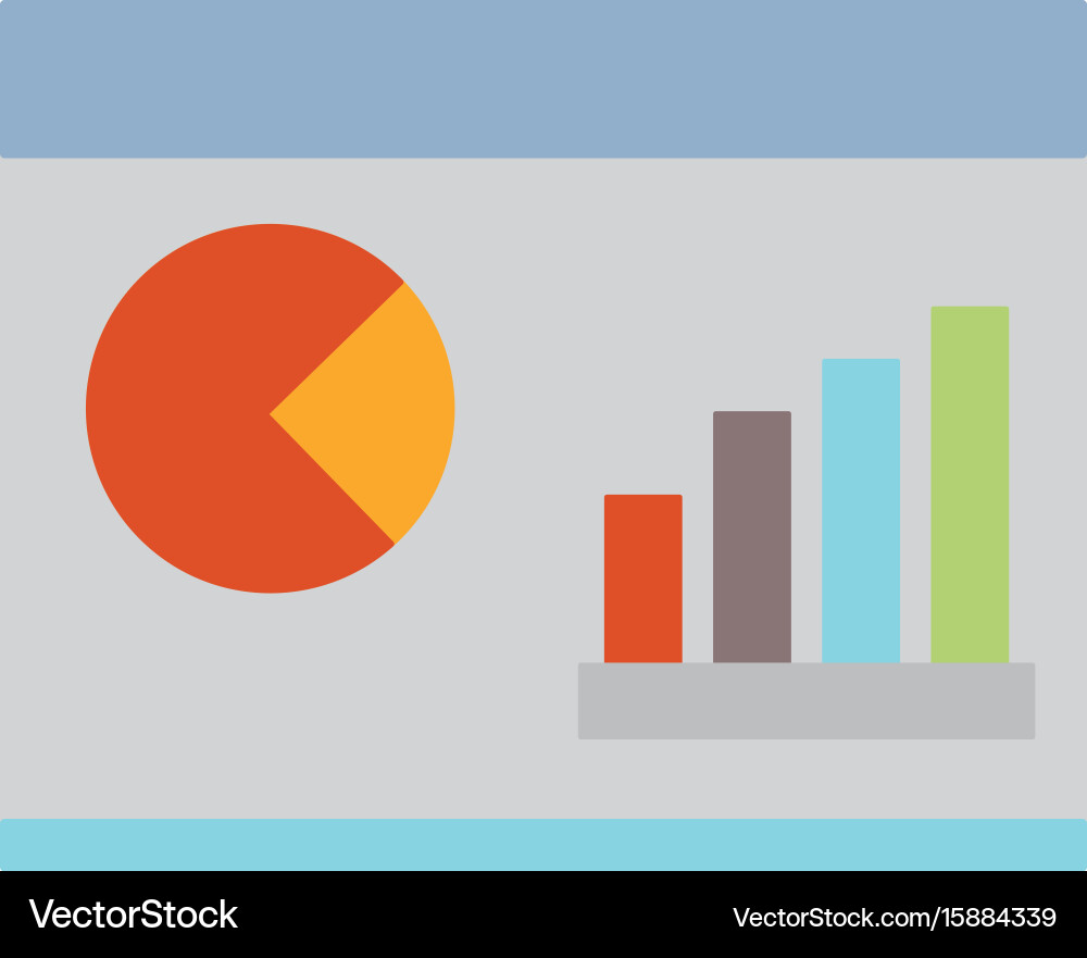 Statistic bars presentation business Royalty Free Vector