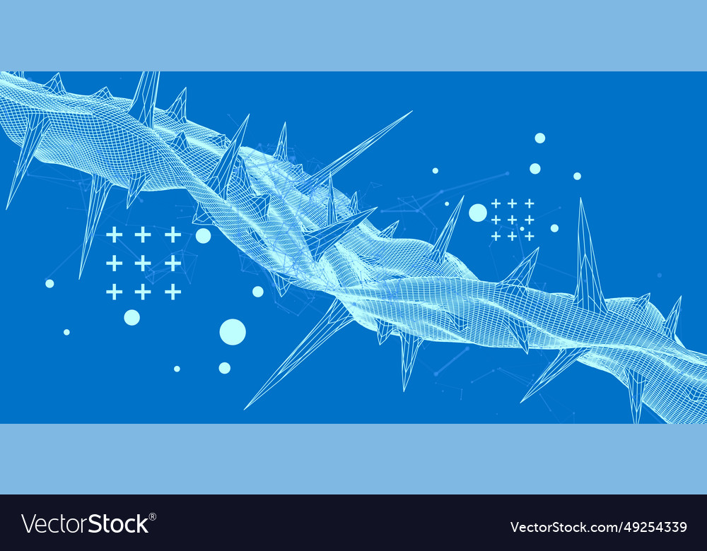 Wireframe science background with plexus effect Vector Image