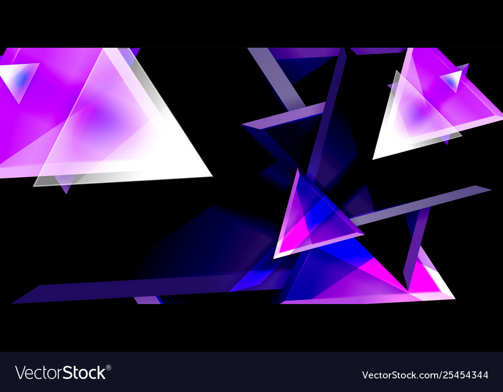 Dynamic triangle composition abstract background Vector Image