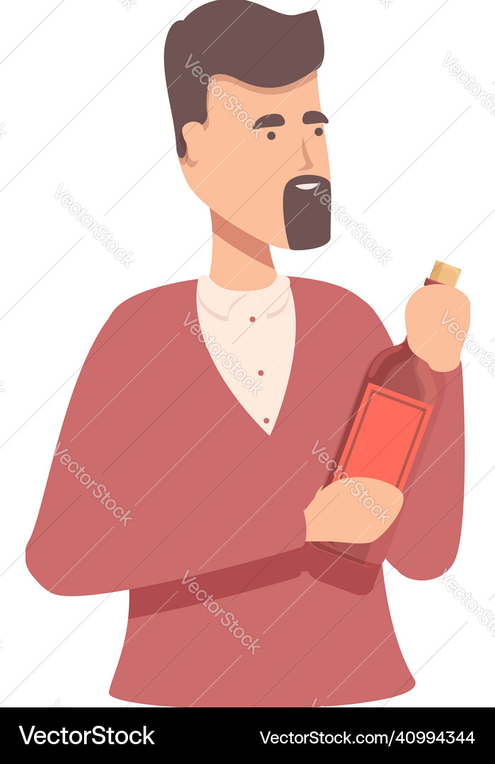 Modern sommelier icon cartoon wine alcohol Vector Image