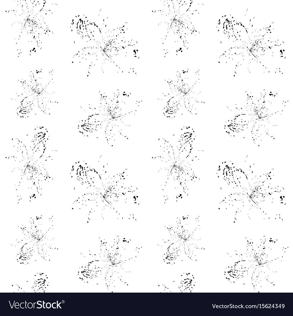 Black pattern ink splashes Royalty Free Vector Image